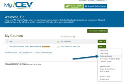 How to Customize a Course
