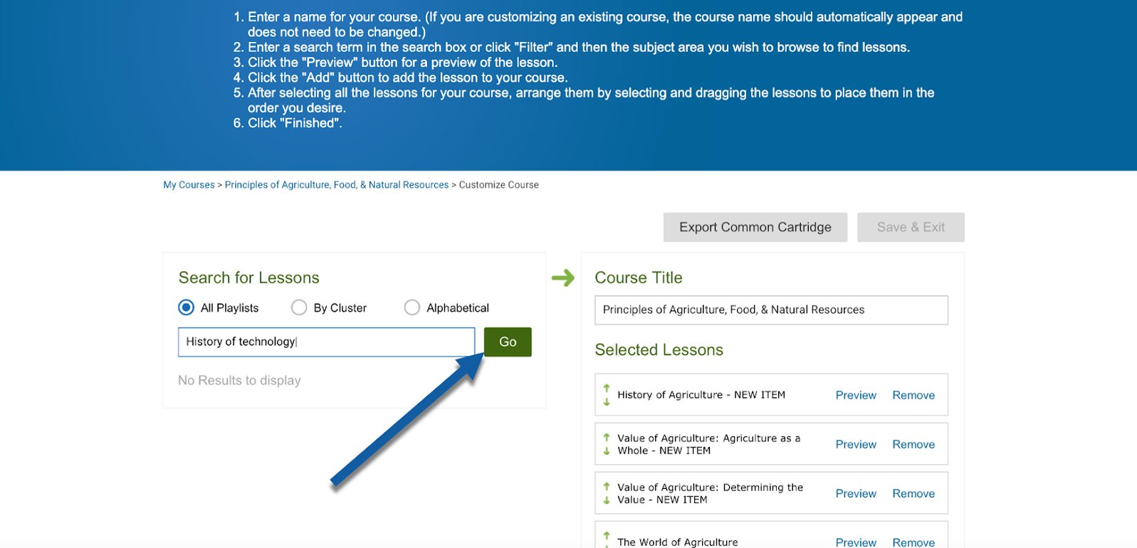 How to Customize a Course