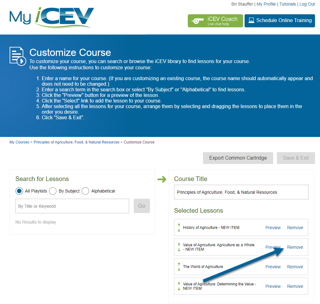How to Customize a Course