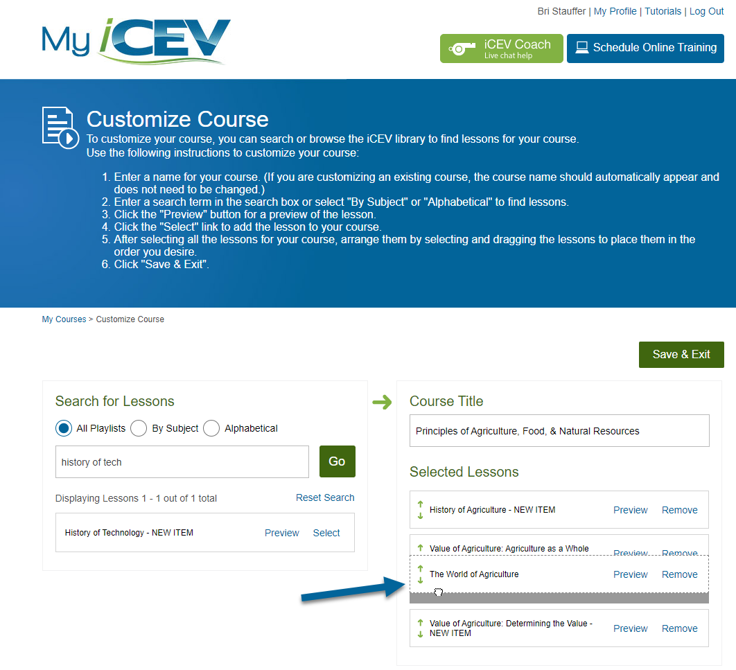 How to Customize a Course