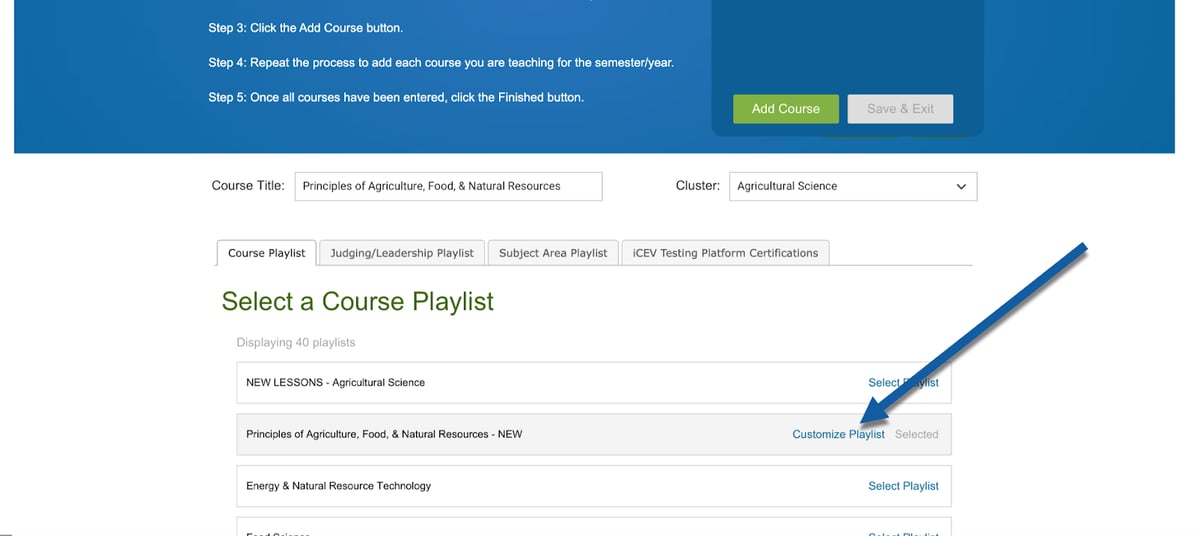 Setting Up Your "My Courses" Page