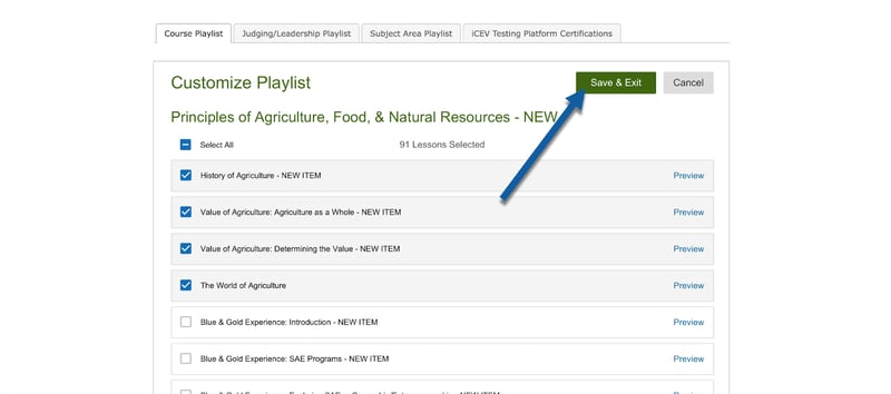 Setting Up Your "My Courses" Page