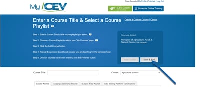 Setting Up Your "My Courses" Page