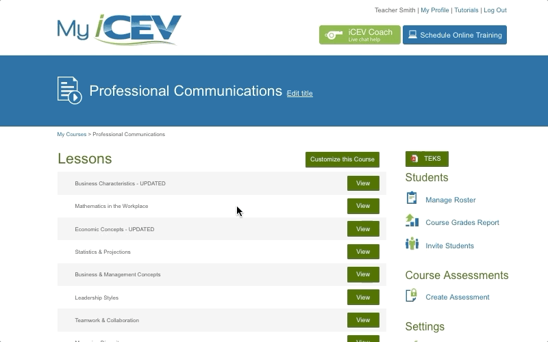 Student Registration: Teacher View