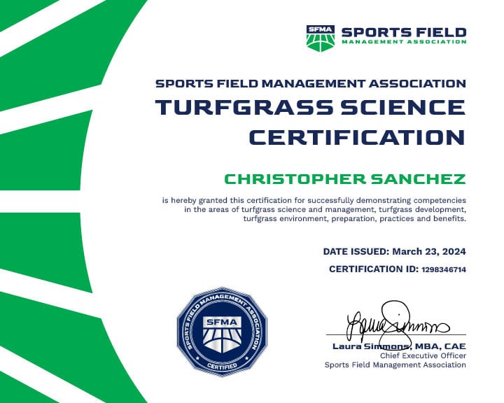 SFMA Turfgrass Science Certification