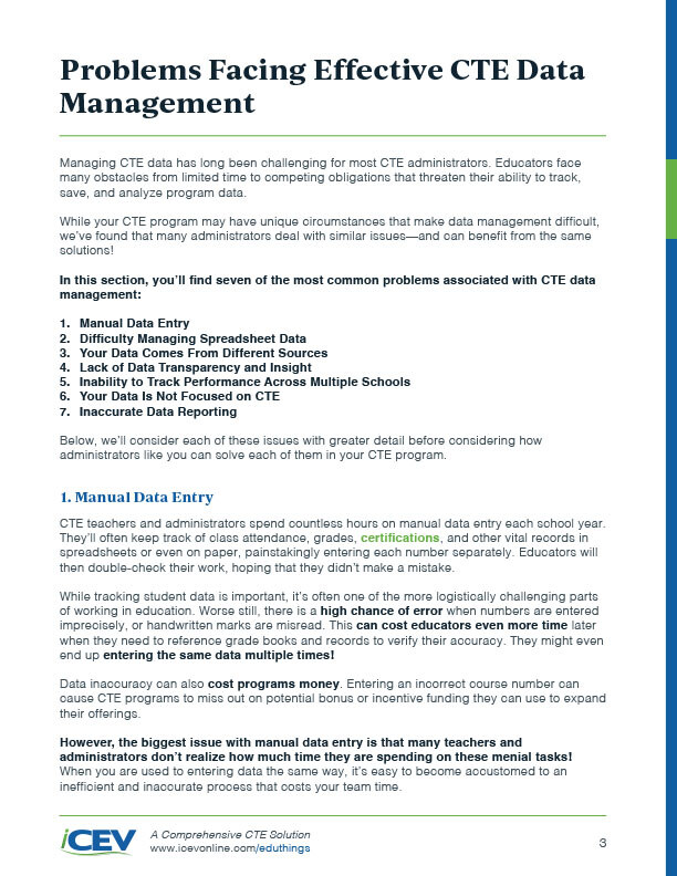 How to Improve Data Management in Your CTE Program Guide