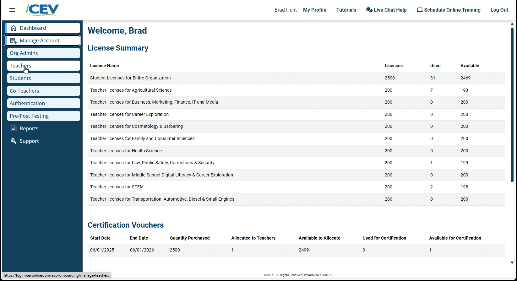 Org Admin: Importing Teachers from a CSV File