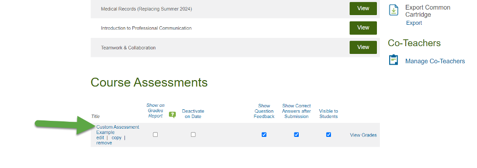 Printing Assessments & Custom Exams