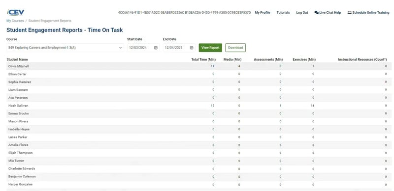 Student Engagement Tracking Feature