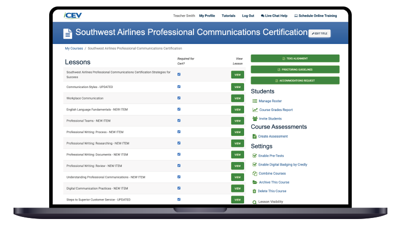 Industry Certification Testing and Preparation
