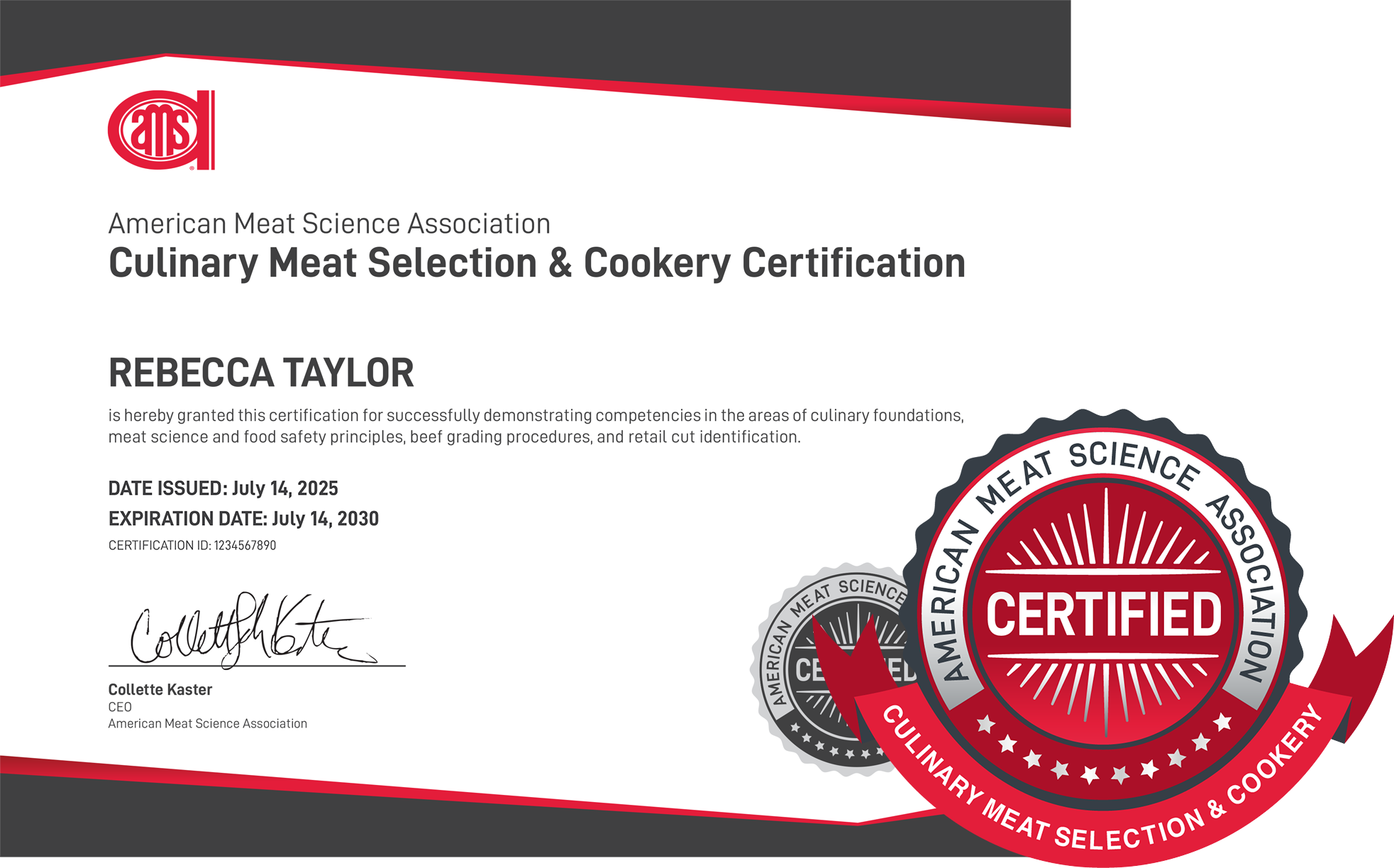 AMSA Culinary Meat Selection & Cookery Certification
